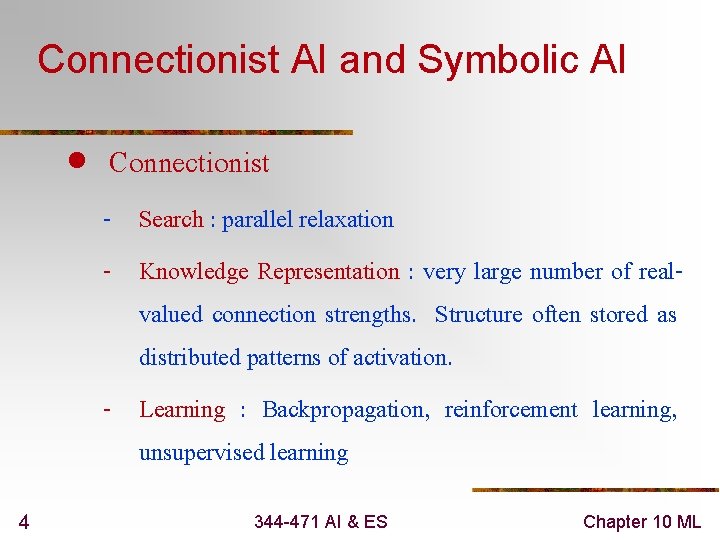 Chapter 11 Conclusion 1 Components of AI program