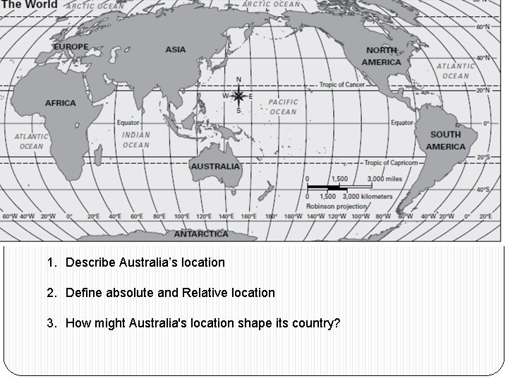 Australia Relative and Absolute Location 1 Describe Australias