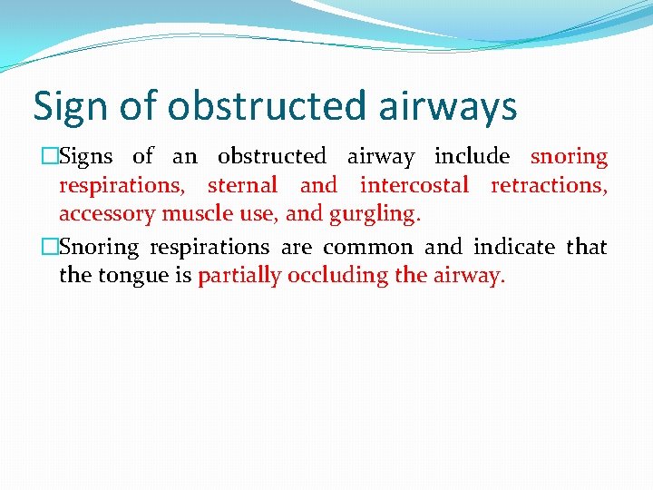 Managing The Airways Dr Waqas Airway Status Airway