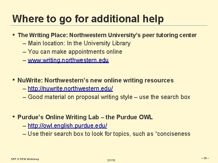 Writing a research proposal in a clear and