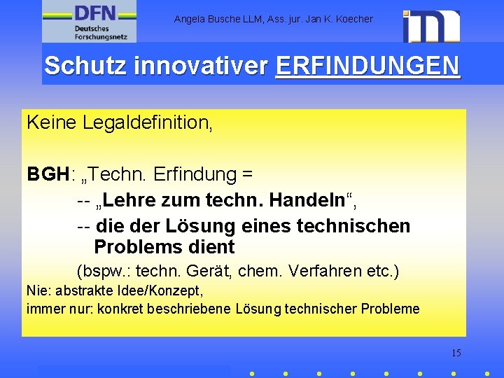 Angela Busche LLM Ass jur Jan K Koecher