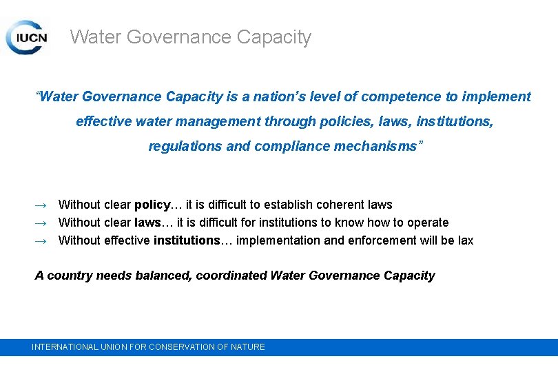 Reforming Water Governance Principles Enabling Practice Dr Mark