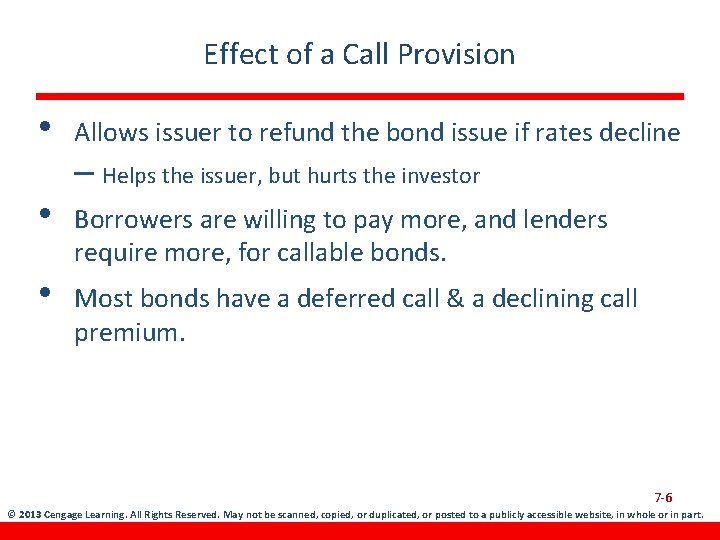 Chapter 7 Bonds and Their Valuation Key Features