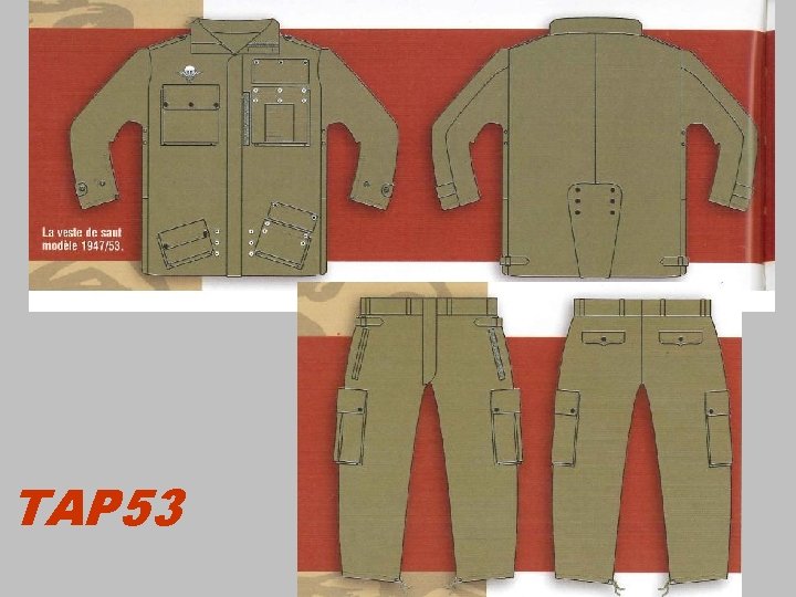 French TAP pattern and cut Existing jacket and