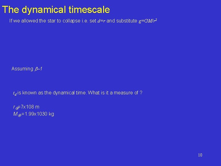 The structure and evolution of stars Lecture 2