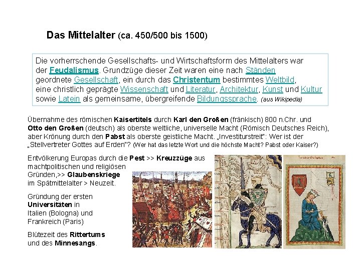 Meilensteine der europischen Kulturgeschichte Griechische Antike 800 bis