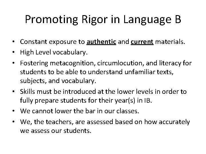 IB Language B What is Language B Not