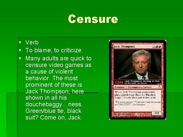 Vocab powerpoint By Jack Quinn Lame background is