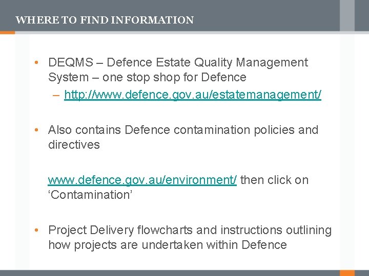 Defence Infrastructure Panel Environment Heritage and Estate Engineering