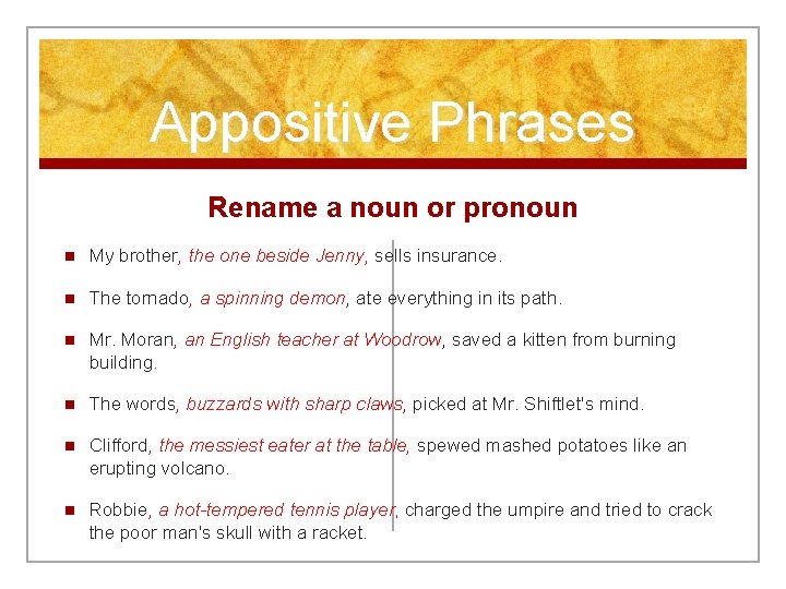 Absolute and Participial Phrases Absolute Participial Noun ing