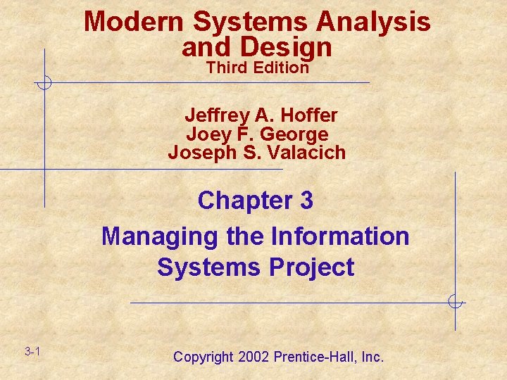 Modern Systems Analysis and Design Third Edition Jeffrey