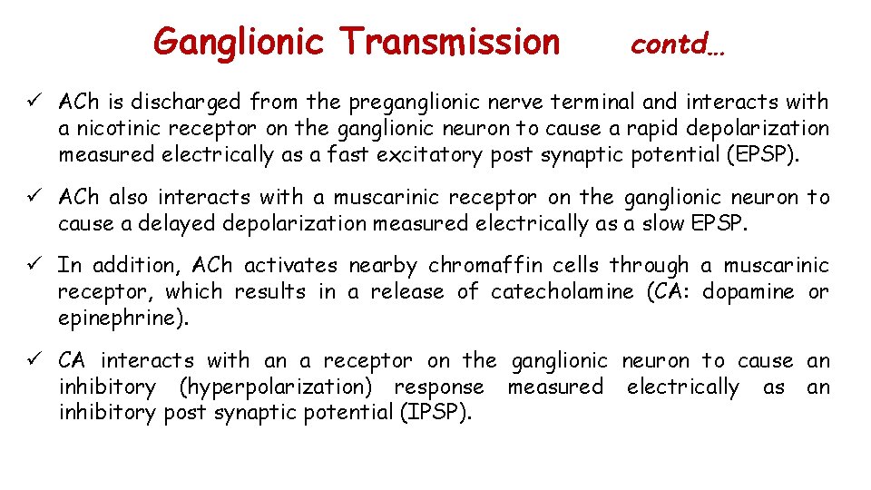 Drugs acting on Autonomic Ganglia Dr Nirbhay Kumar