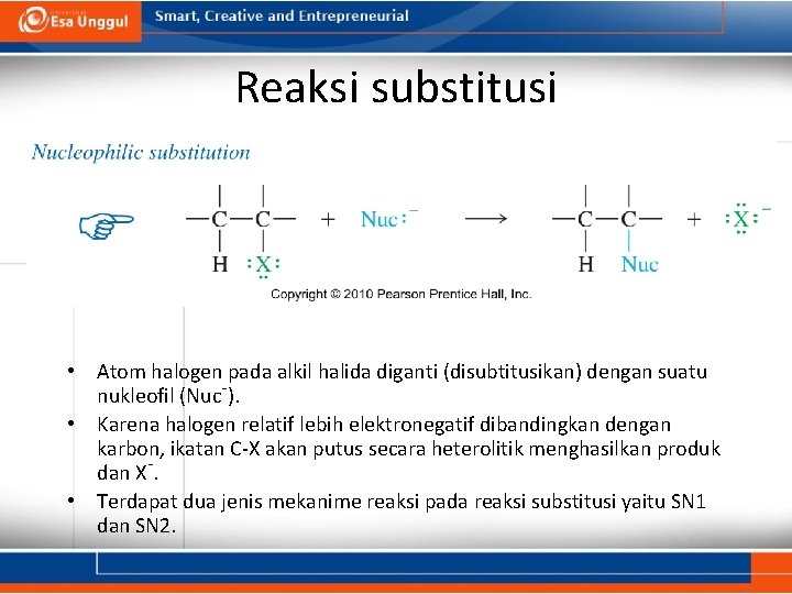 Alkil Halida Reaksi Substitusi Nukleofilik dan Eliminasi PERTEMUAN