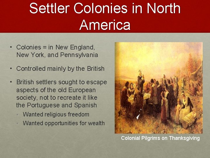 European Colonies in the Americas Part II AP