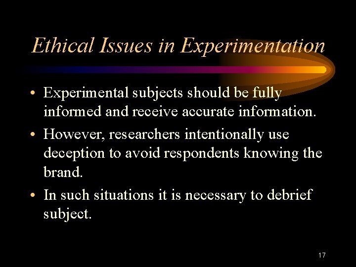 Experimental Research An Overview Professor Gary Merlo Chapter