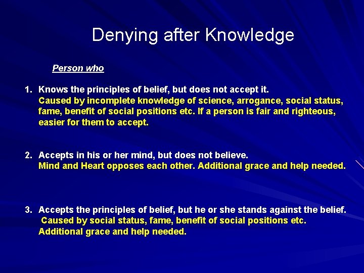 Why do we believe Other Beliefs Types of