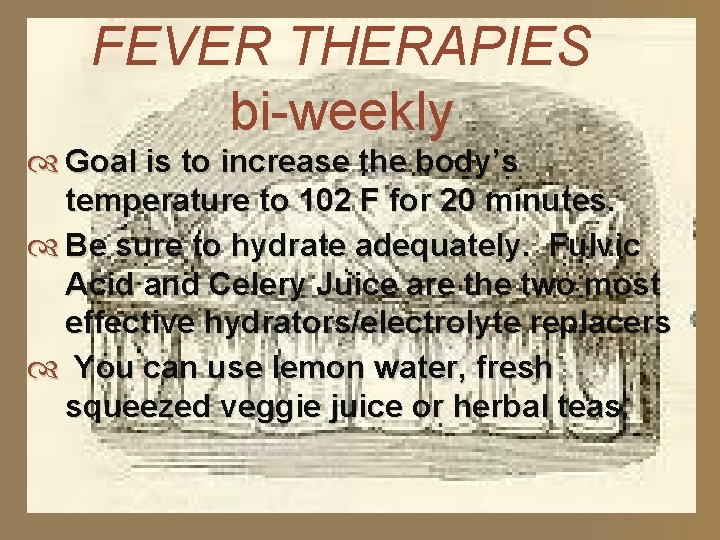 FOUNDATIONAL PROGRAM Helping the Body Heal Itself With