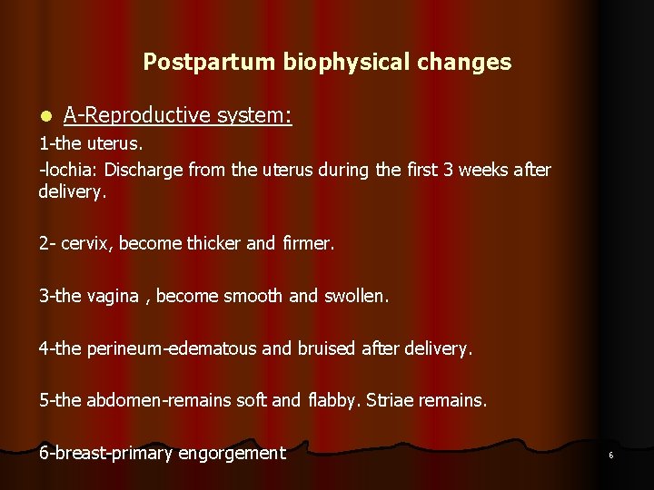 Reproductive Health Nursing NUR 324 Postpartum Care Lecture