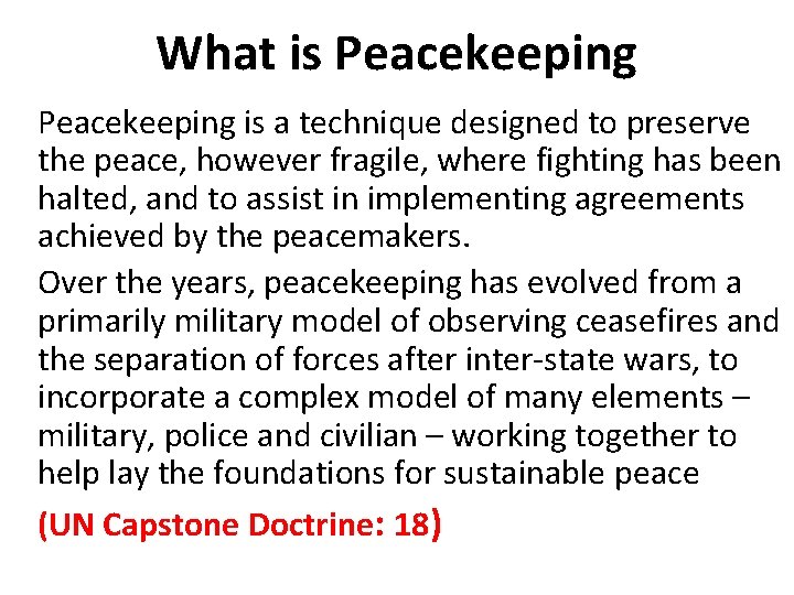 Contemporary Challenges to Peacekeeping Operations in Africa Colonel