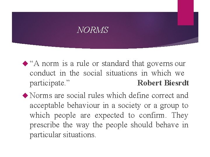 LECTURE 03 CULTURAL NORMS AND VALUES DEPARTMENT CITY
