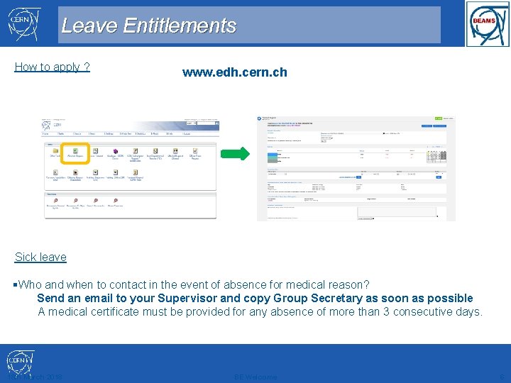Welcome to the Beams Department 1 BE Central