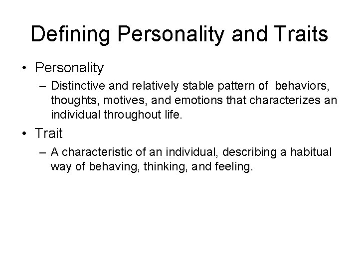 Personality Theory Assessment Chapter 14 Part I William
