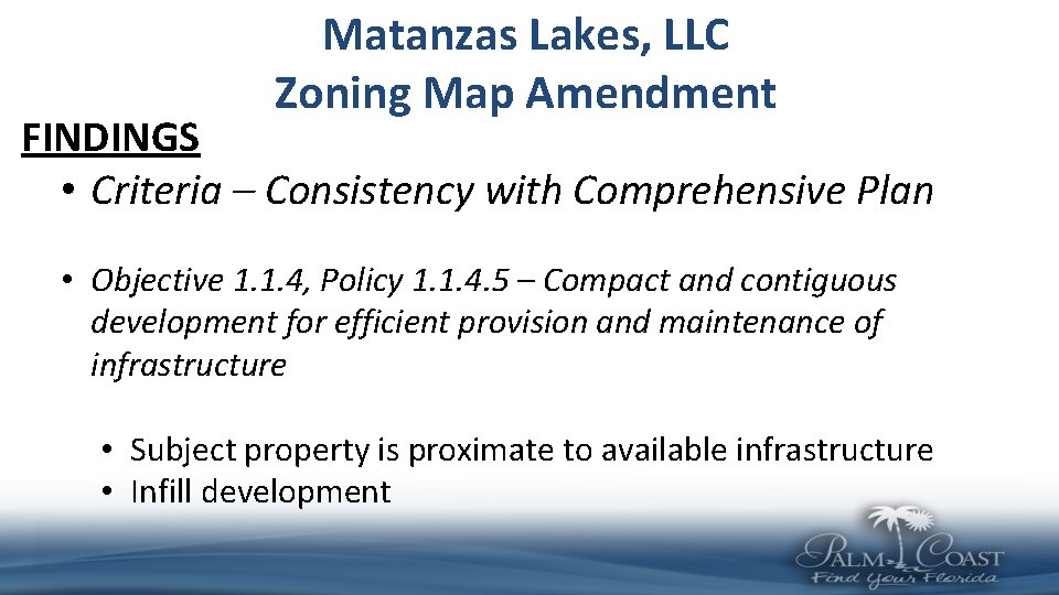 Matanzas Lakes LLC Zoning Map Amendment City Council