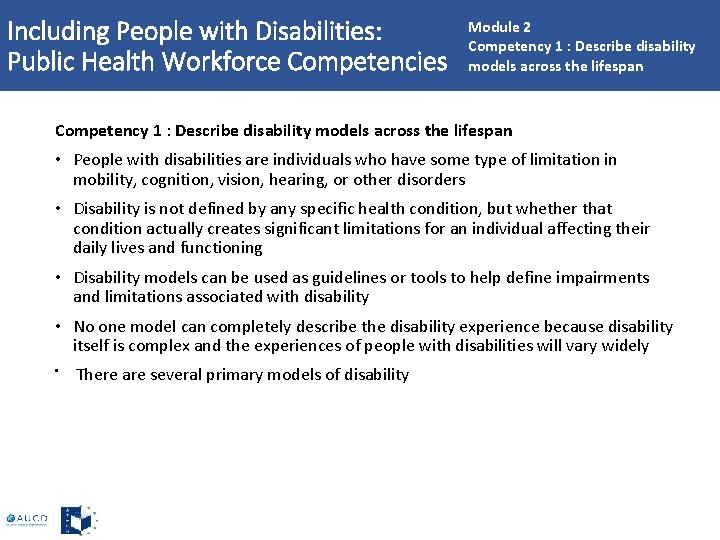 Including People with Disabilities Public Health Workforce Competencies