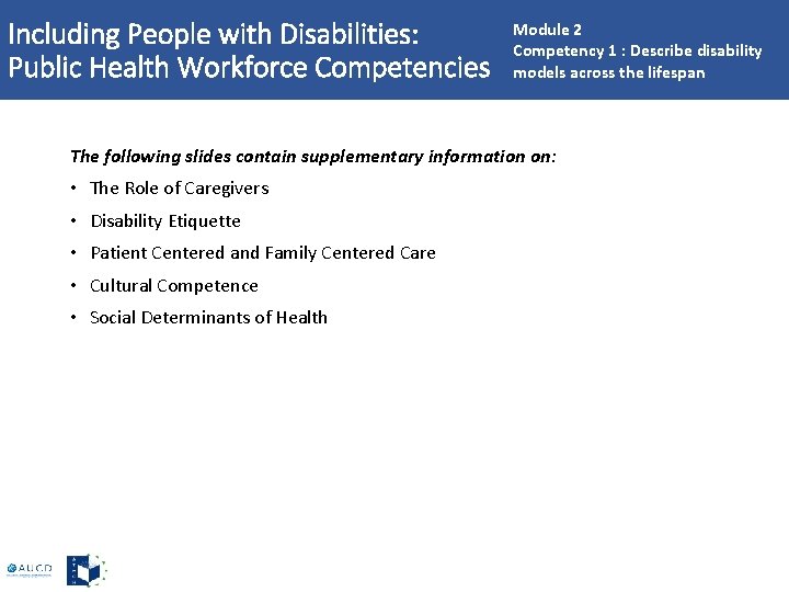 Including People with Disabilities Public Health Workforce Competencies