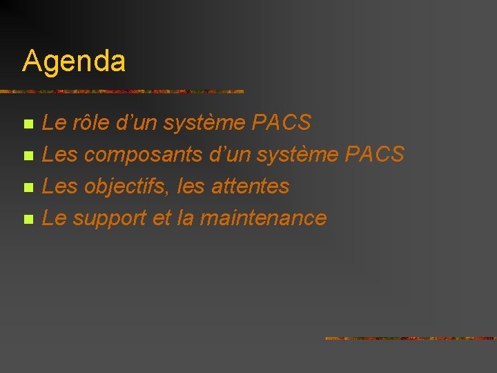 PACS Picture Archiving and Communication System Sciences de