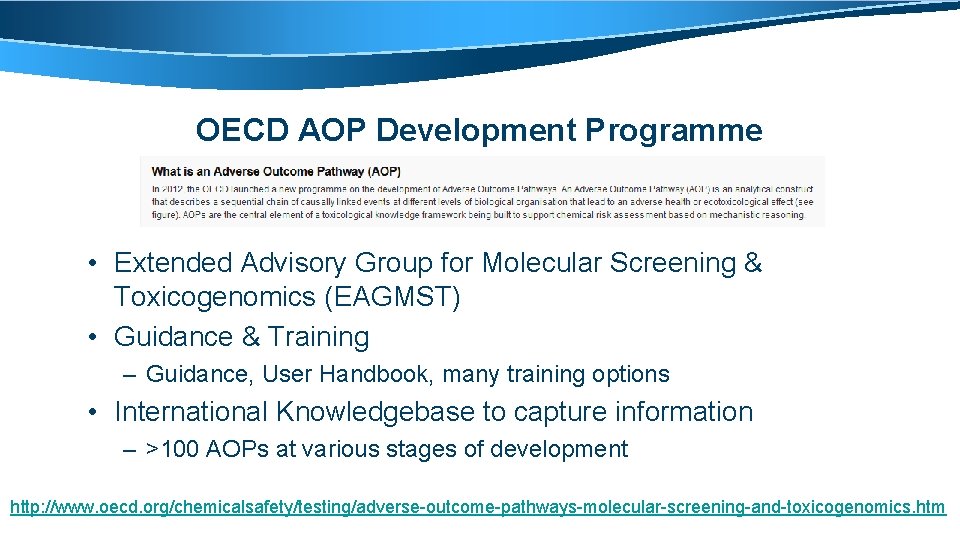 Adverse Outcome Pathway Knowledge Base Stephen Edwards US
