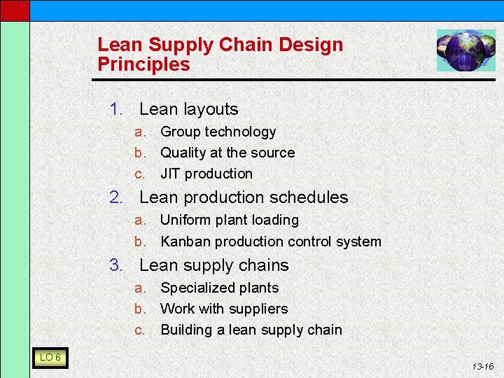 Chapter 13 Lean and Sustainable Supply Chains Mc
