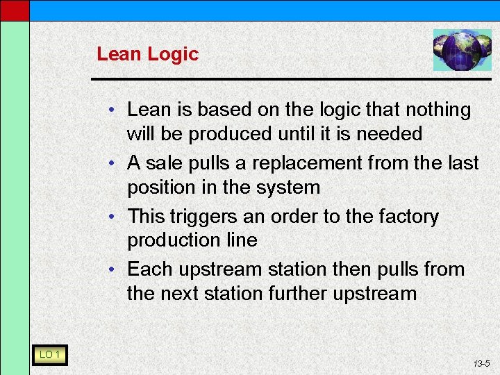 Chapter 13 Lean and Sustainable Supply Chains Mc
