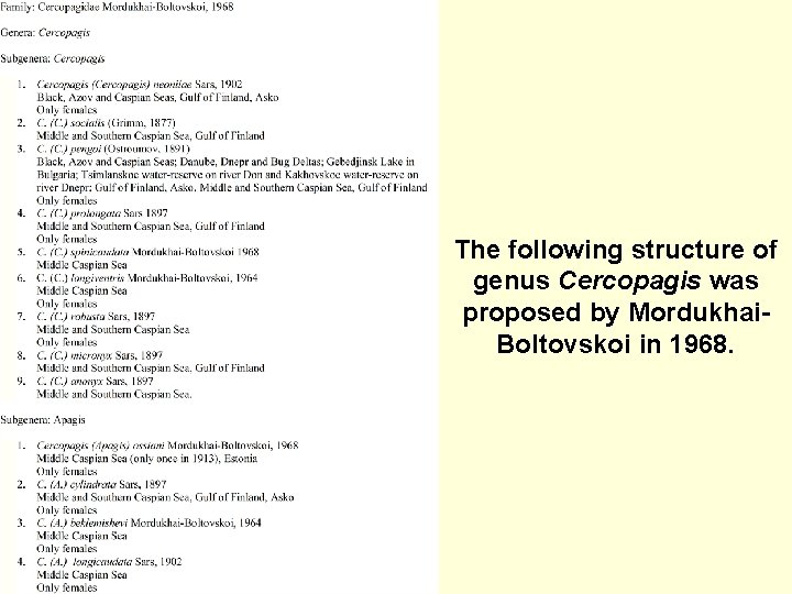 HELCOMBSRP Meeting on Ballast Waters Cercopagis taxonomy morphology