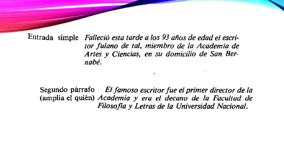 ESTRUCTURA Y CARACTERSTICAS DE LA NOTA INFORMATIVA CARACTERSTICAS