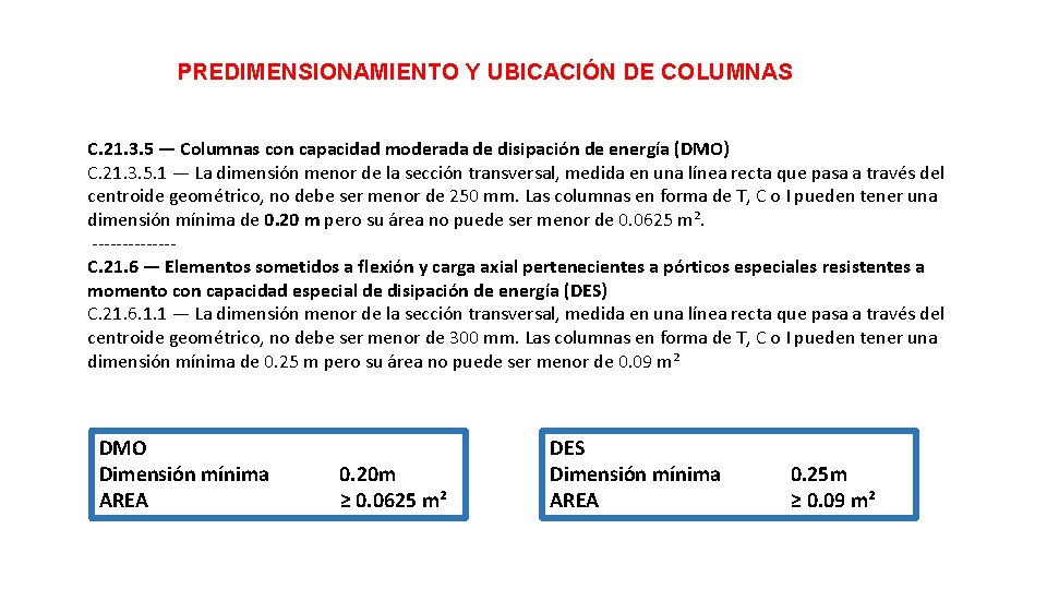 PREDIMENSIONAMIENTO ESTRUCTURAL Liliana Melgarejo Arquitecta Magster en ...