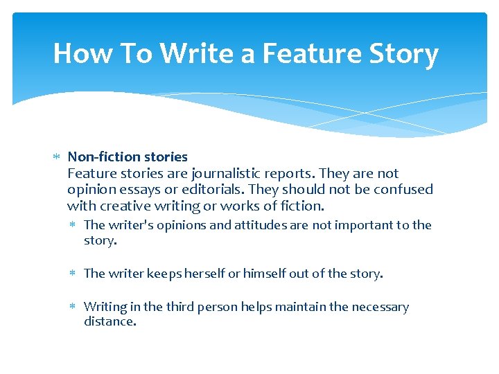 Hard News vs Feature Story MCOM 101 Intro