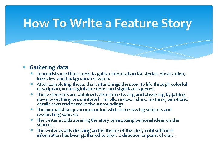 Hard News vs Feature Story MCOM 101 Intro