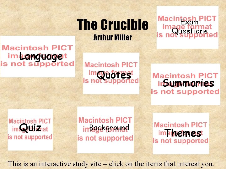 The Crucible Arthur Miller Exam Questions Language Quotes