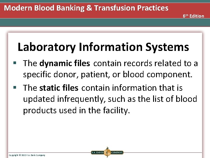 Modern Blood Banking Transfusion Practices Chapter 26 Laboratory