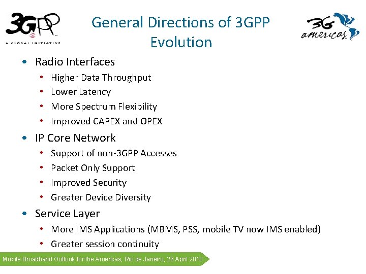 3 GPP Technology Standards Roadmap Stephen Hayes Chair