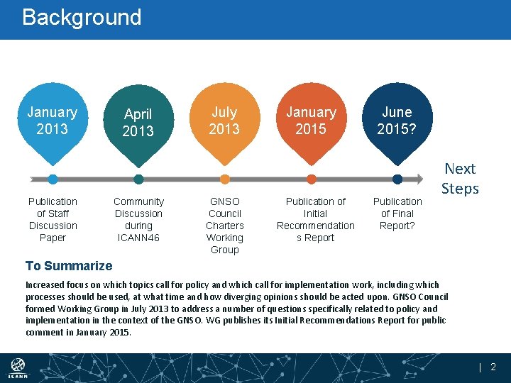 Policy Implementation WG Initial Recommendations Report Background January