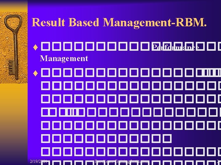 Results Based Management DMS Excellence Training Institution Result