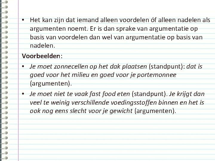 H 1 Standpunten en argumenten Paragraaf 1 Standpunten