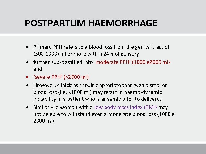 The simple solution for postpartum hemorrhage POSTPARTUM HAEMORRHAGE