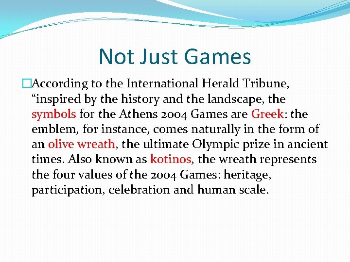 GREEK IDENTITY AND THE OLYMPIC GAMES Part III