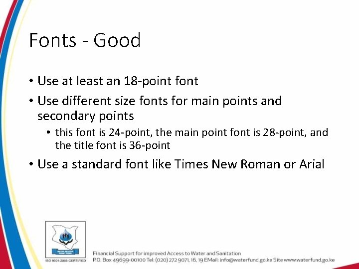 Making Power Point Slides Avoiding the Pitfalls of