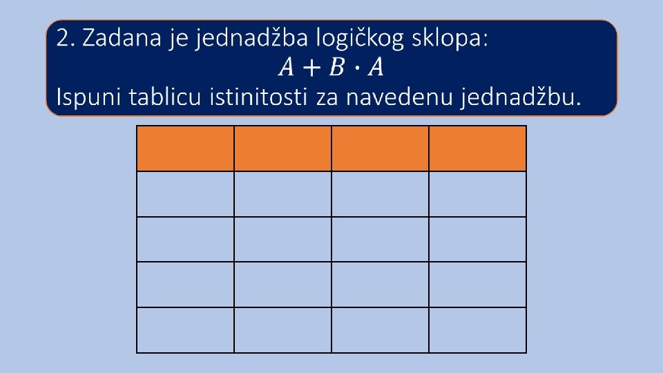 Ponavljanje Osnove informatike 8 razred 1 Ispuni tablicu