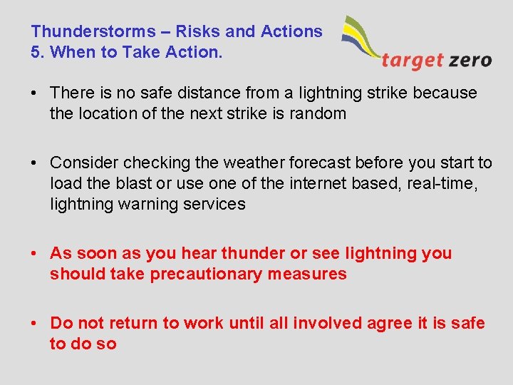 Drilling and Blasting Toolbox Talk 11 Thunderstorms Risks