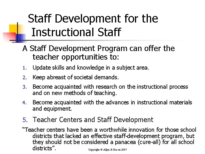 Human Resources Administration in Education Chapter 6 Staff